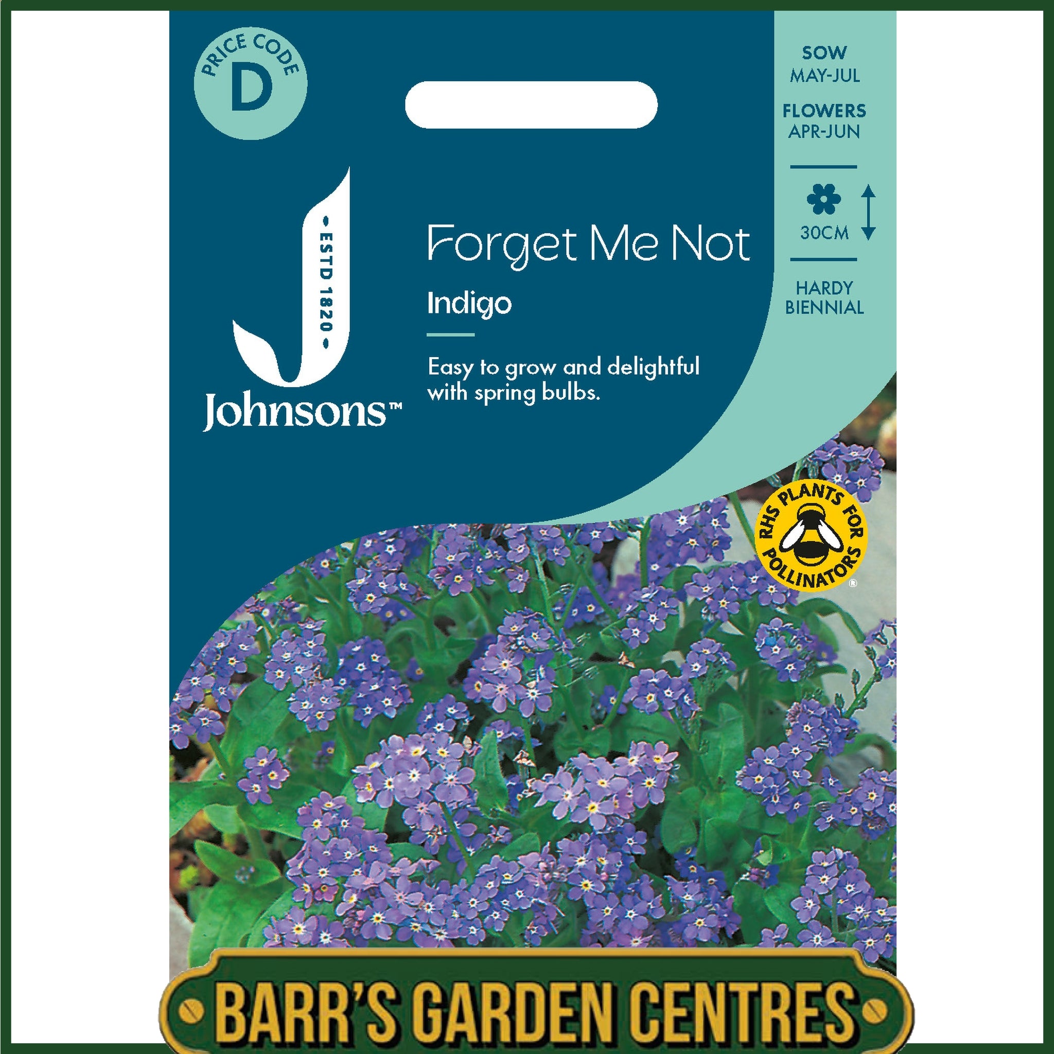 Johnsons - Forget Me Not Indigo - 300 Seeds – Barrs Garden Centres