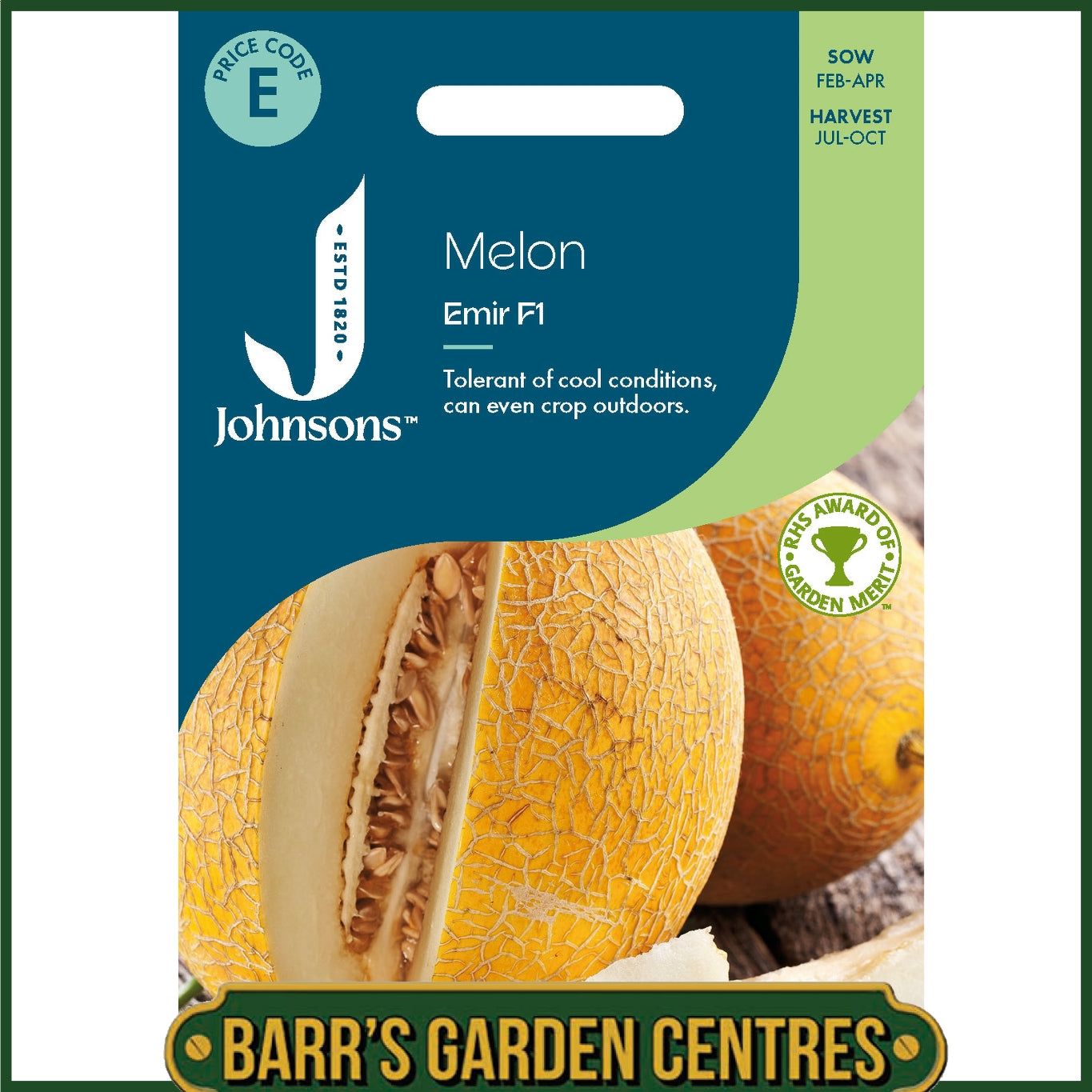 Johnsons - Melon Emir F1 - 15 Seeds – Barrs Garden Centres