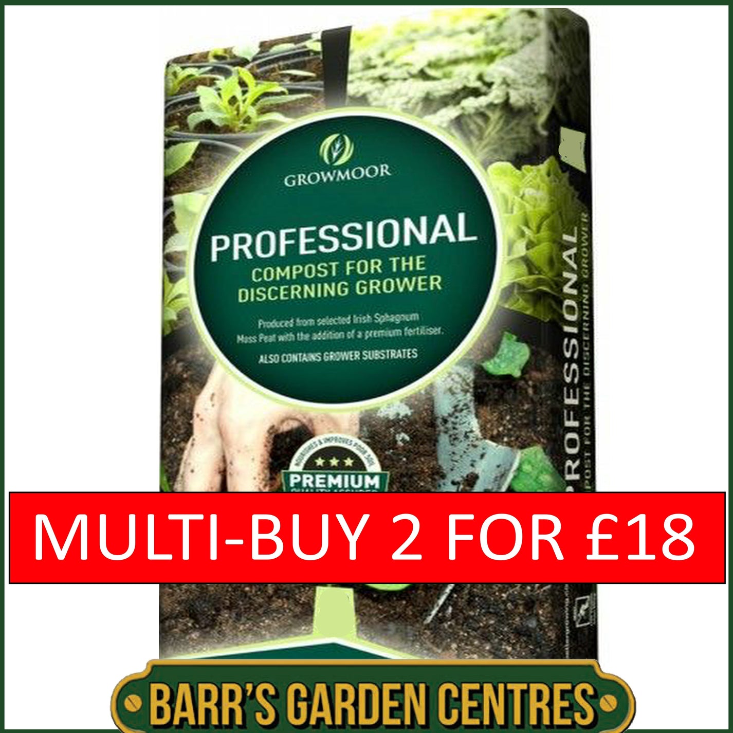 Growmoor Professional Compost 80 Litre – Barrs Garden Centres
